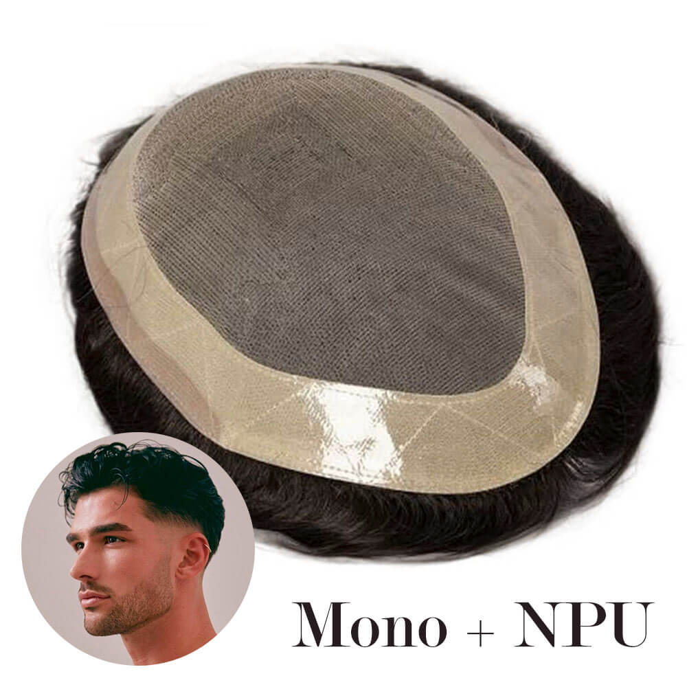 Fine Mono with NPU Hair System | Best Realistic Toupee for Men – SISDORE