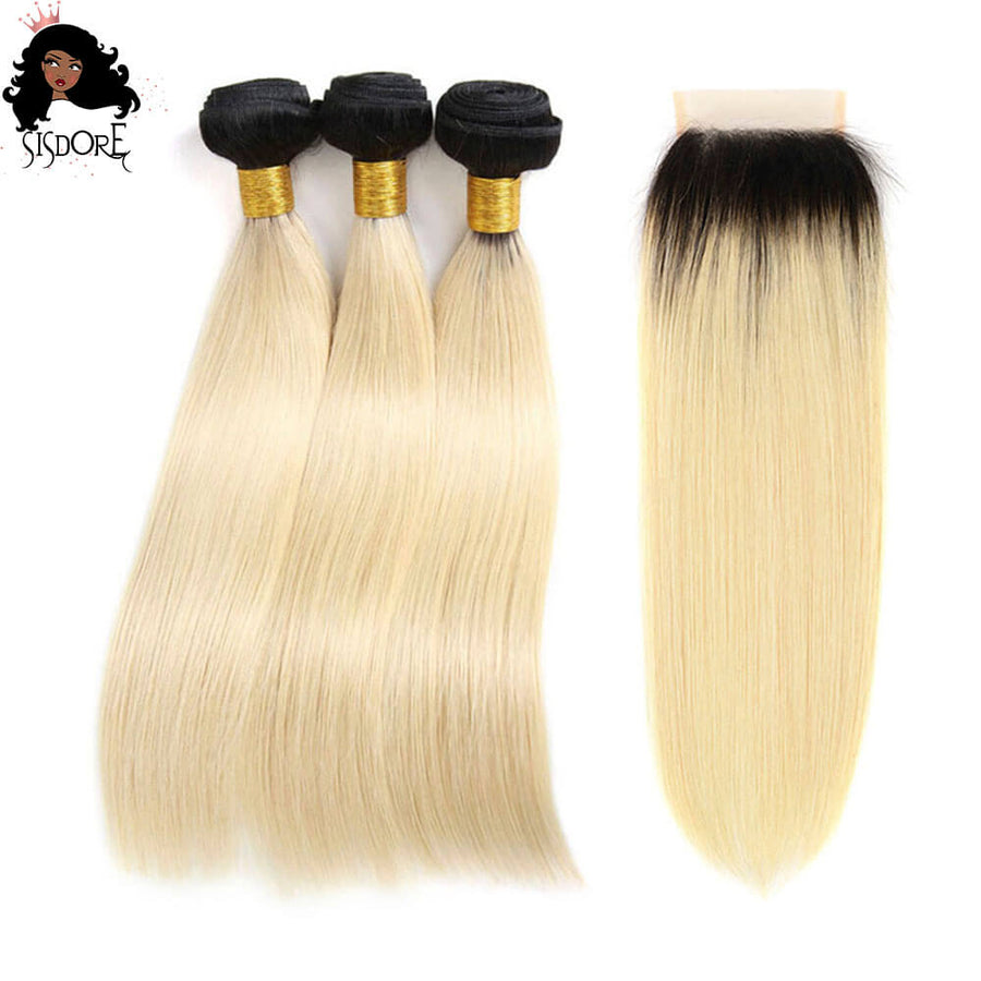 Blonde Human Hair Bundles With HD Lace Closure and Frontals – SISDORE